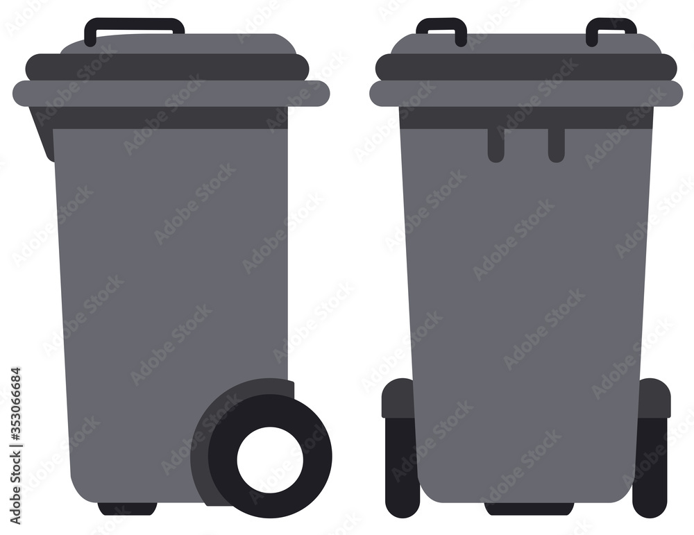 picto containers 2 poubelles recyclage Stock Vector | Adobe Stock