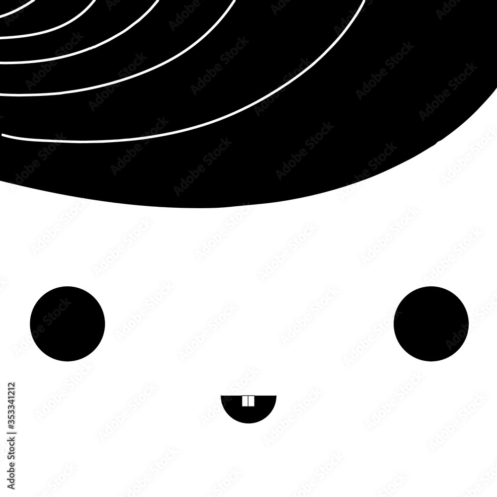 Vector face cube emoticon Stock Vector | Adobe Stock