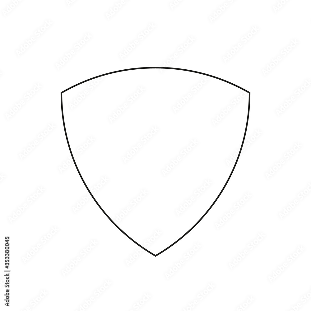 Black Reuleaux triangle on white background. Outline triangle with ...