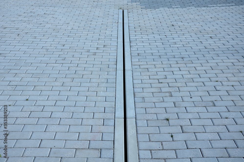 drainage element in interlocking paving concrete gutter with slotted ...