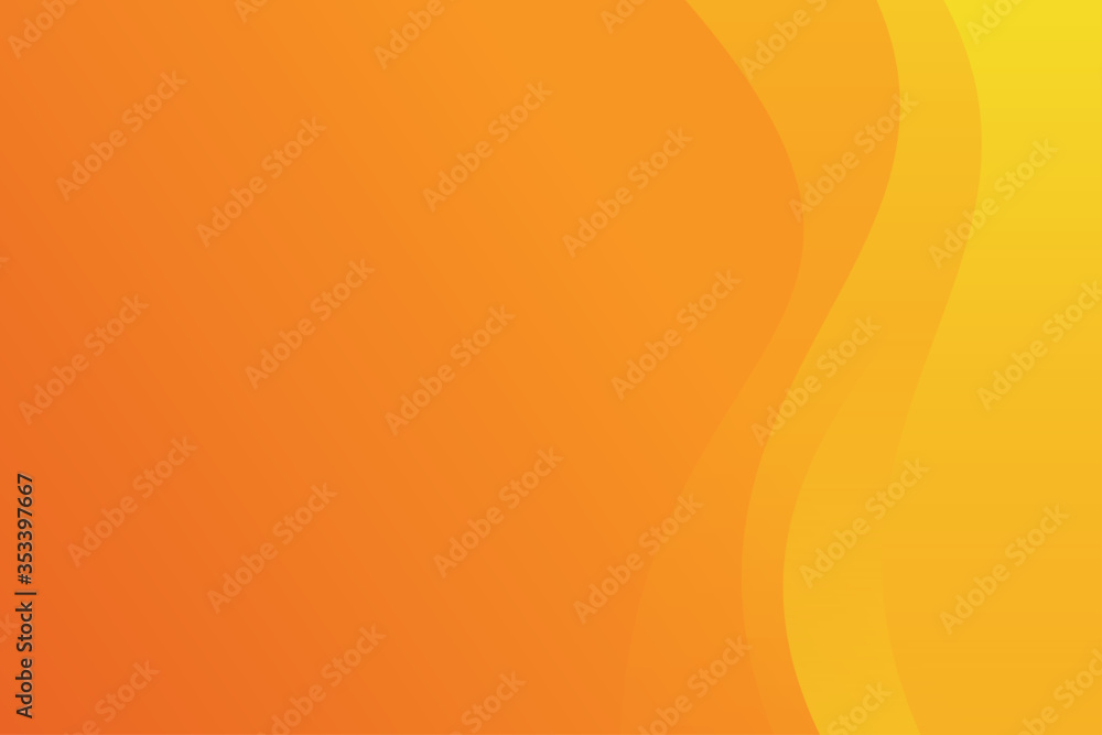 Colorful Orange Wave Background Design, Flowing Orange Stylish ...