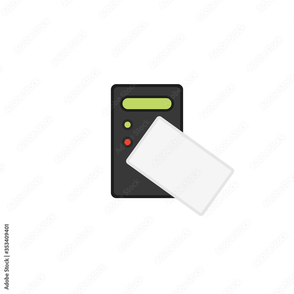 Access card reader icon. Clipart image isolated on white background ...