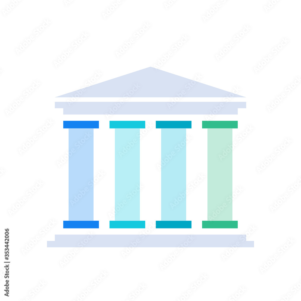 Four pillars diagram. Clipart image isolated on white background Stock ...