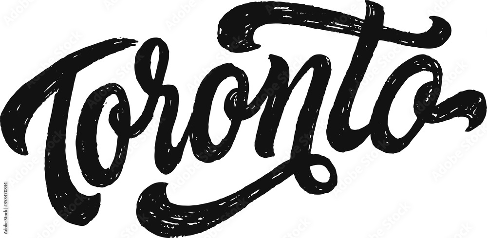 Hand lettering text Toronto. Modern calligraphy, hand drawn, t-shirt ...