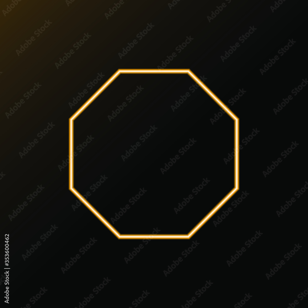 Set of Golden Shapes: hexagon, polygon, octagon, Stock Vector | Adobe Stock