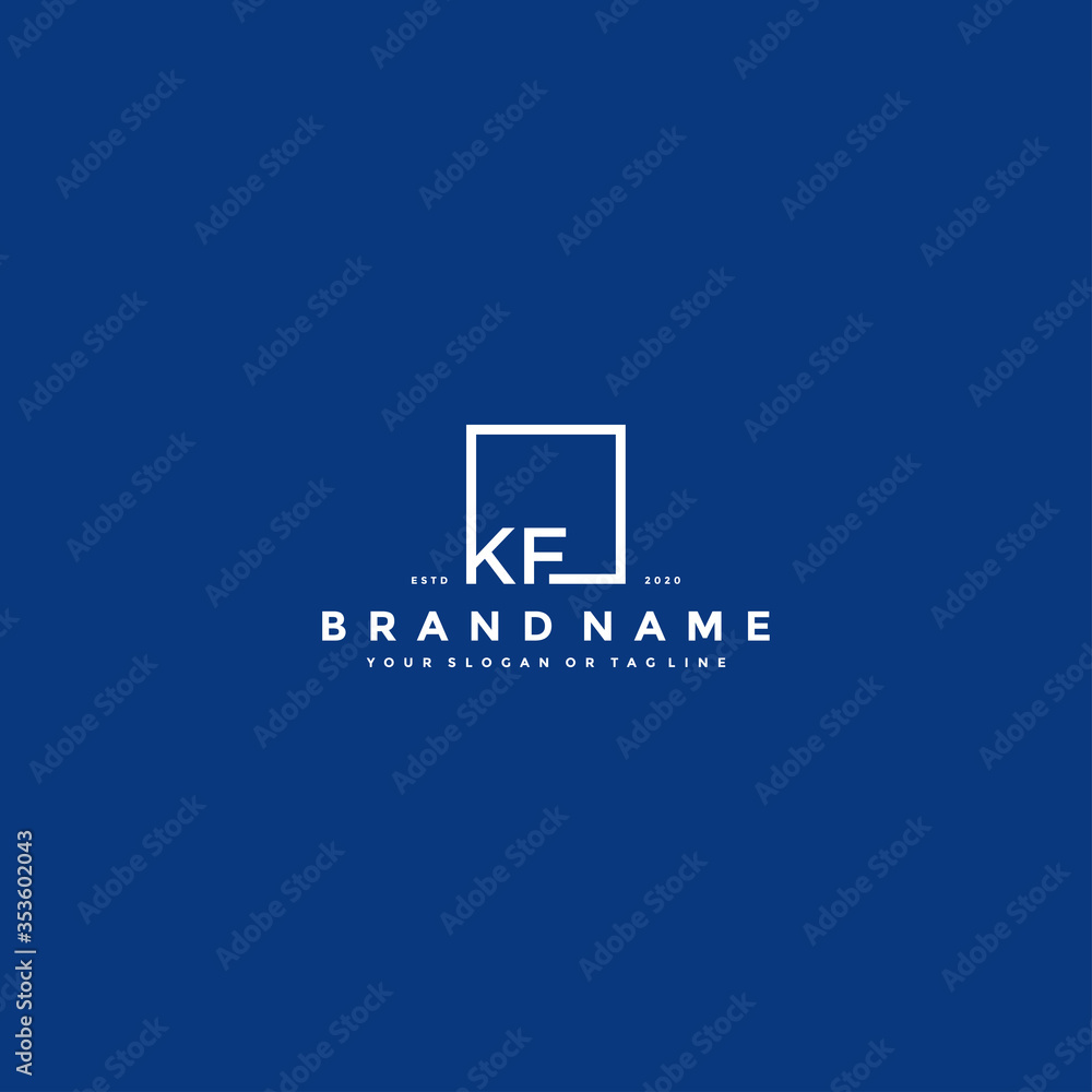 letter KF logo design vector Stock Vector | Adobe Stock