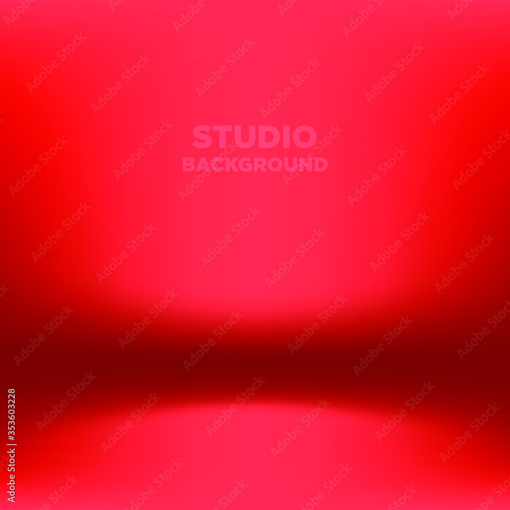 Red studio room background with spotlight gradient for premium, luxury ...