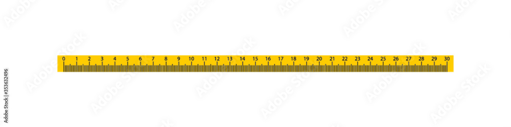 30cm Measure Tape ruler school metric measurement. Metric ruler. 30 ...