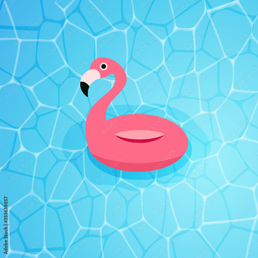 Flamingo pool float icon. Clipart image Stock Vector | Adobe Stock