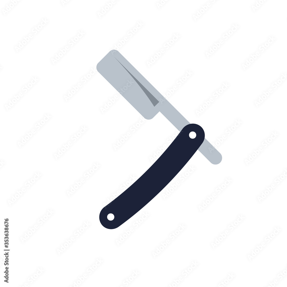 Cut throat razor icon. Clipart image isolated on white background Stock ...