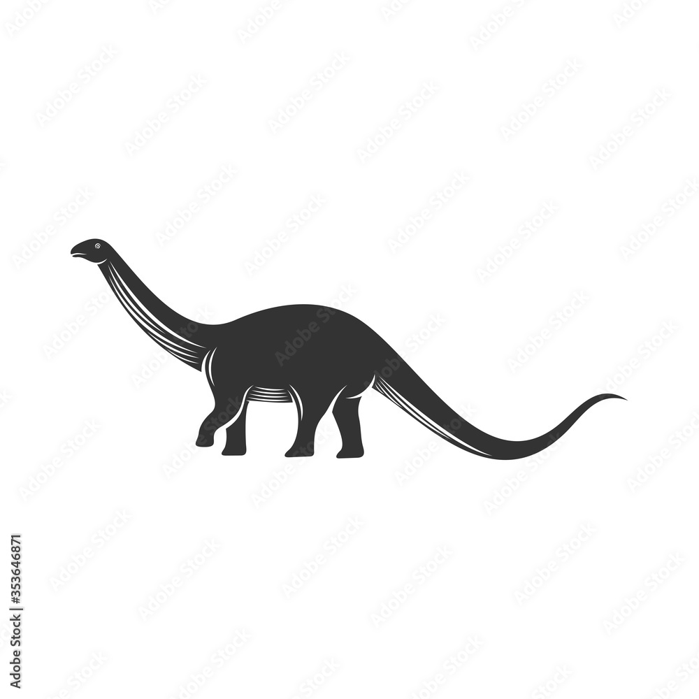Brontosaurus logo design vector. Icon Symbol. Template Illustration Stock Vector | Adobe Stock