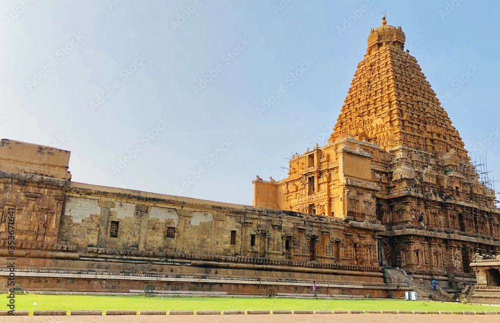Brihadeeswarar temple in Thanjavur, Tamil nadu. This is the Hindu ...