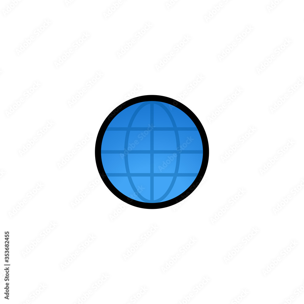 Vector de Stock Globe with Meridians Vector Icon. Isolated Earth ...