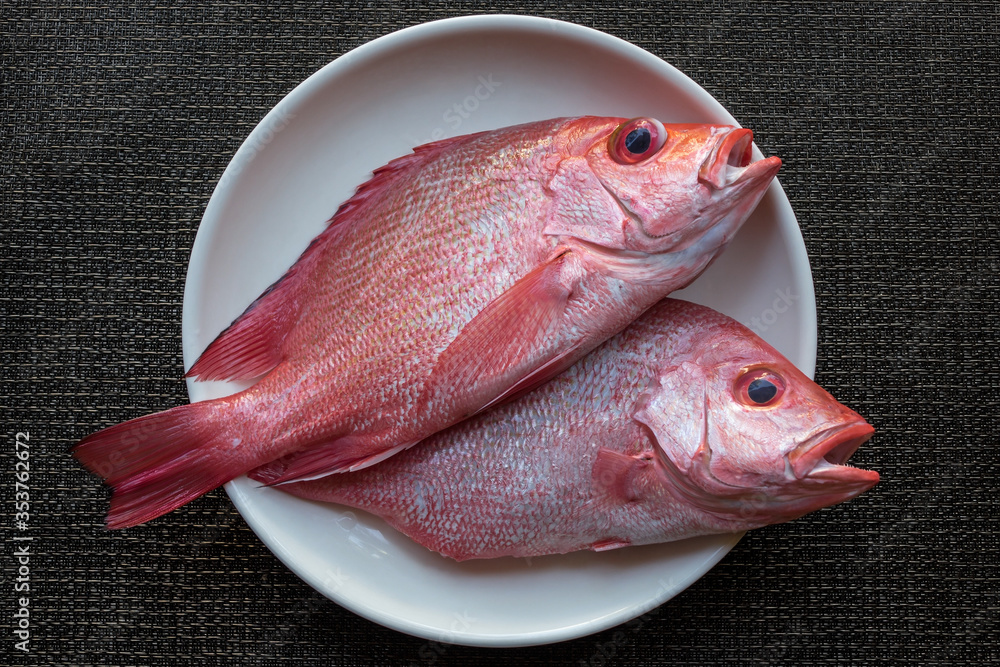 Philippines fish - Maya Maya, local red snapper on the plate Stock ...