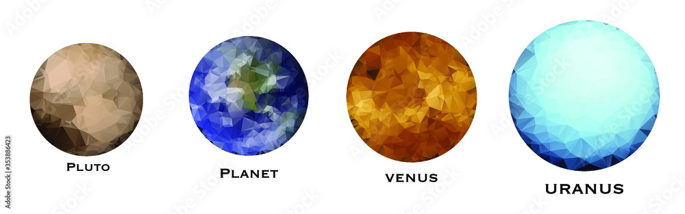 Solar system model illustration. Education poster template. Low ...