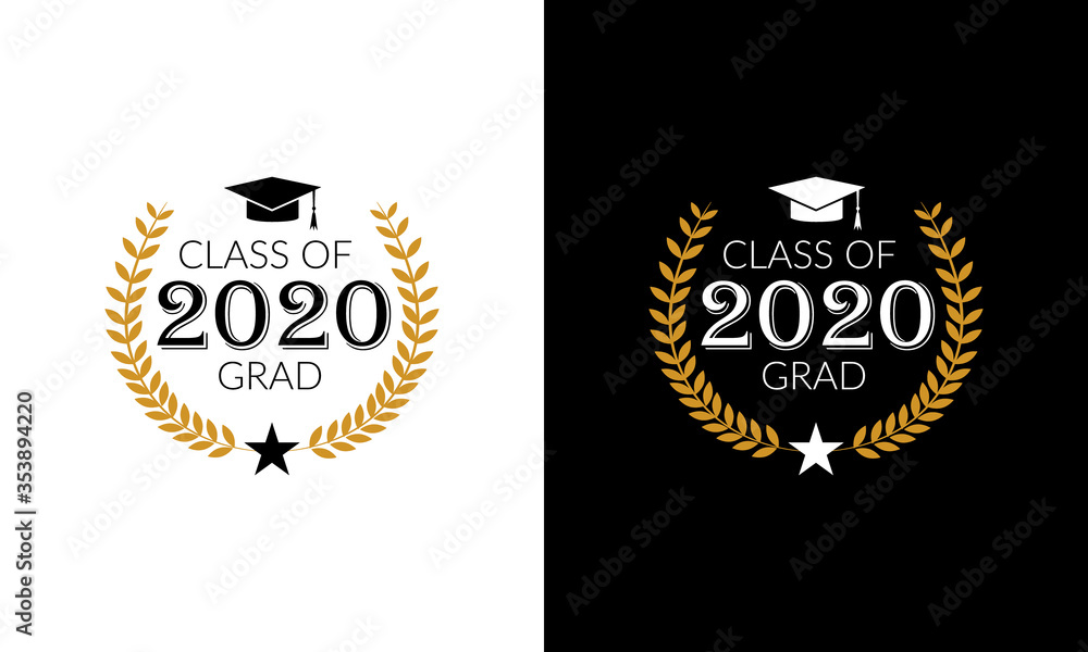 Class of 2020, lettering for greeting, congratulation event, party ...
