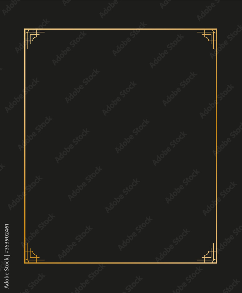 Vector illustration of art deco borders and frames. Creative pattern in ...