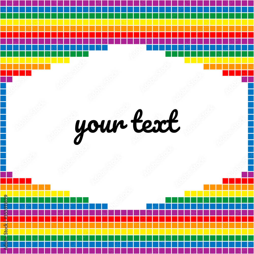 Template in the colors of the LGBT flag and place for your text on a ...