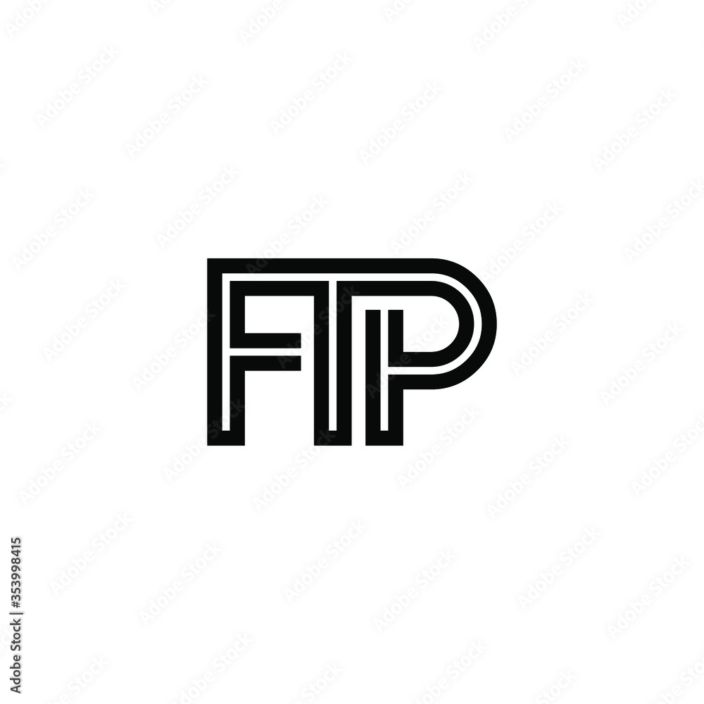 ftp letter original monogram logo design Stock Vector | Adobe Stock