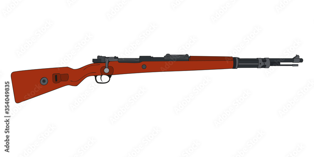 German bolt action rifle. The weapon of the Second World War. Stock ...