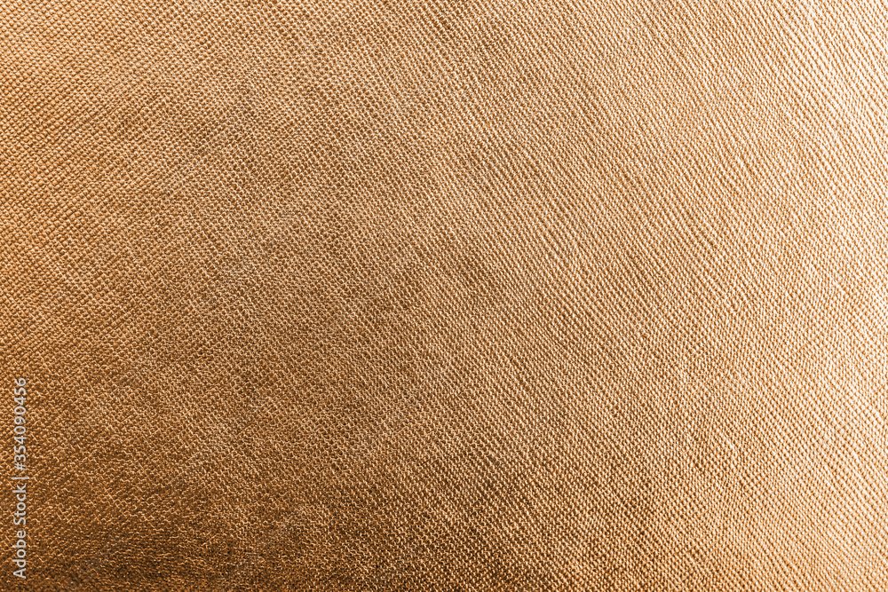 Copper gold metallic wrapping foil paper shiny orange background for ...