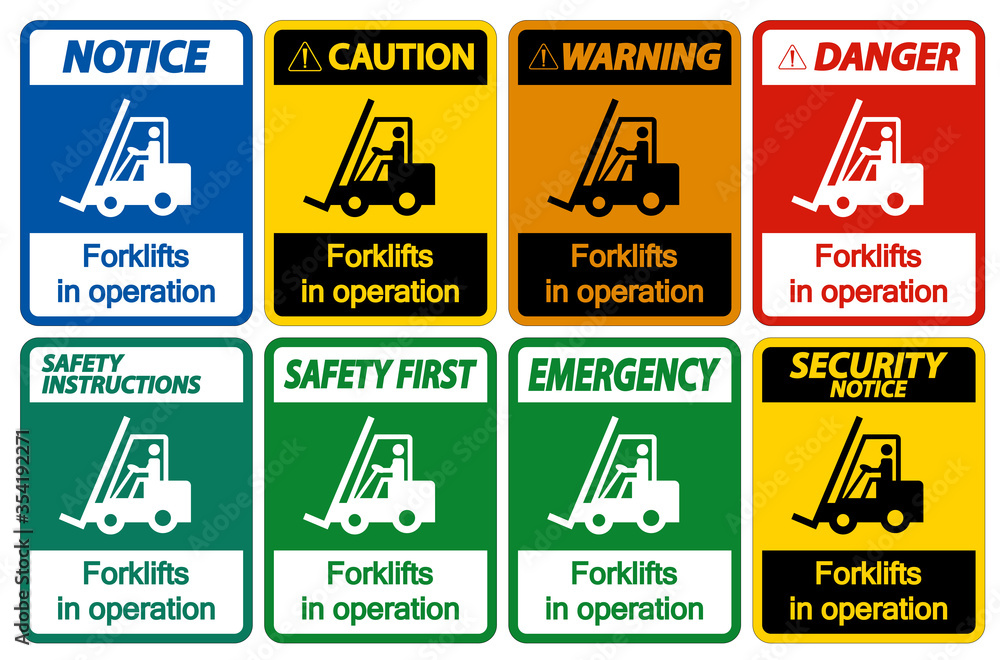 forklifts in operation Symbol Sign Isolate on transparent Background ...