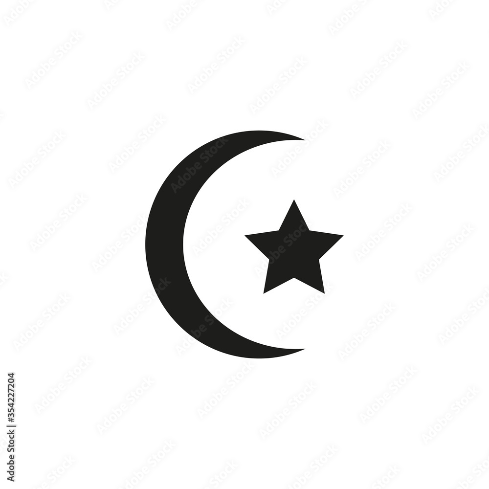 Simple icon of Islam symbol. Muslim, mosque, Arabic countries. Faith ...