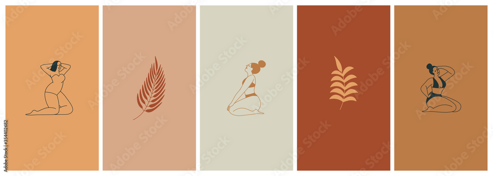 Beautiful female figure. Vector logo design template and illustration ...