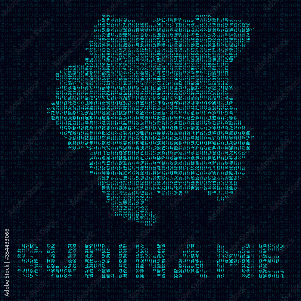 Suriname tech map. Country symbol in digital style. Cyber map of ...