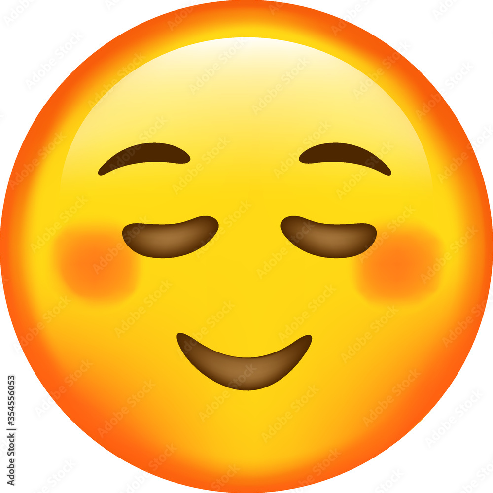 Vector emoticon. Smiling face. Smile vector emoticon. Happy emoticon ...