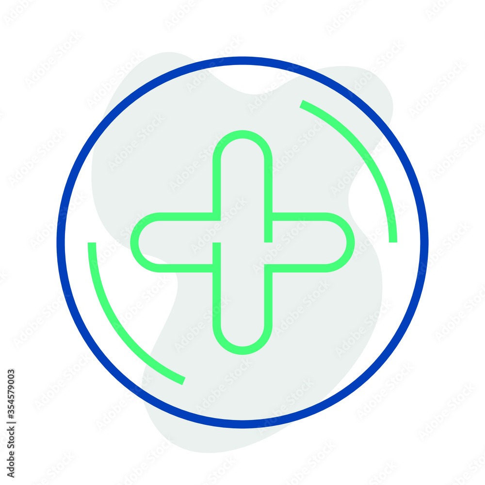 Vector icon add document in trendy minimalistic line style. Thin linear ...