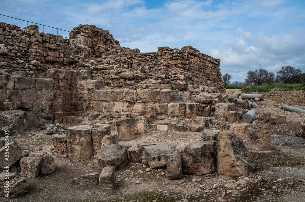 The 7th-century Byzantine fortress in Paphos was improved by the ...