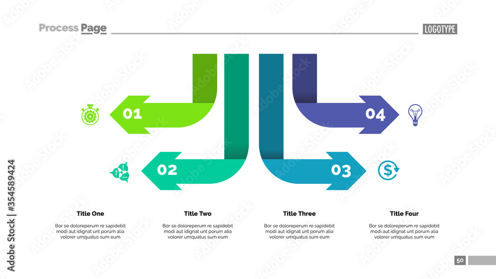 Four arrow infographic diagram. Option chart, diagram, infographics ...