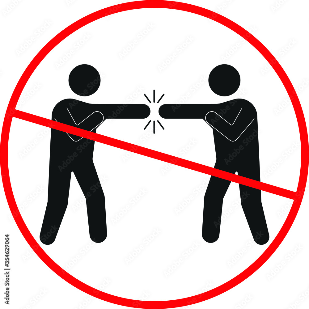 fighting not allow icon Stock Vector | Adobe Stock