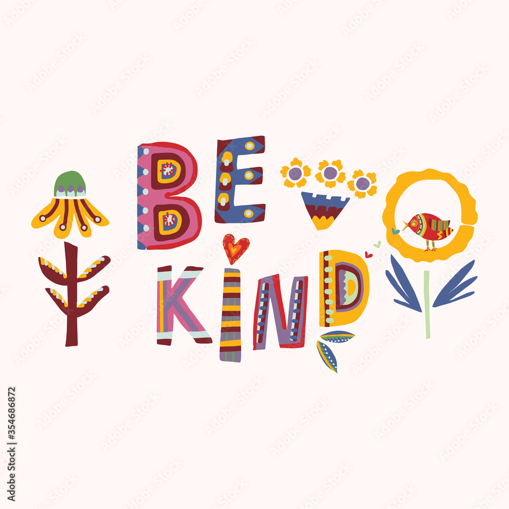 Be kind motivation note card. Stay positive and support each other ...