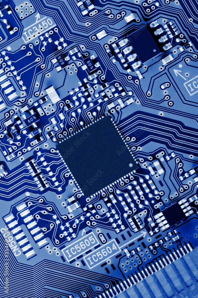 Electronic circuit board part of electronic machine component concept ...