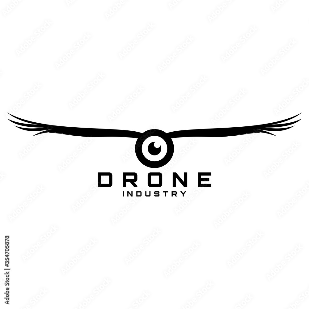 drone logo design vector art Stock Vector | Adobe Stock