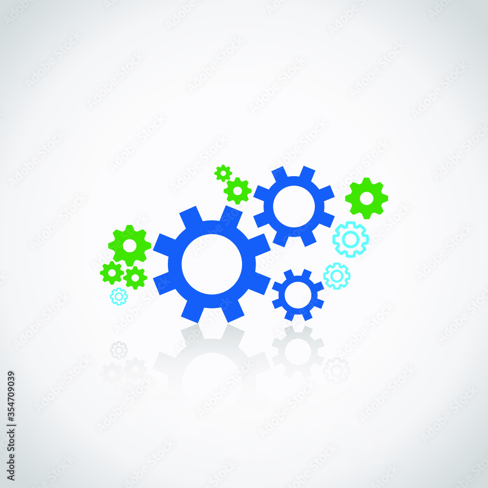 gear mechanism logo vector Stock Vector | Adobe Stock