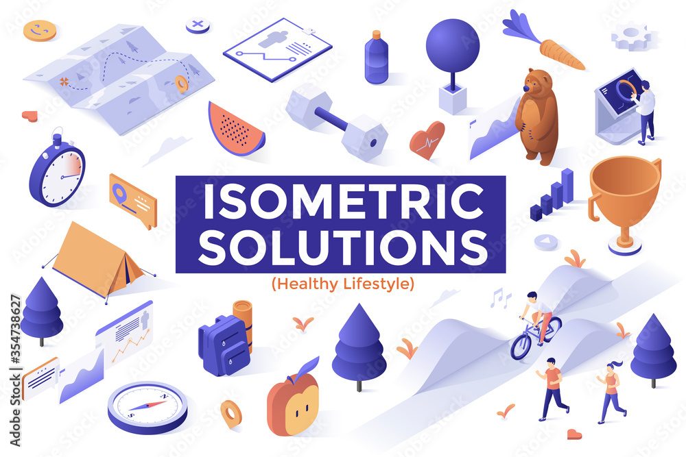 Isometric vector illustration Stock Vector | Adobe Stock