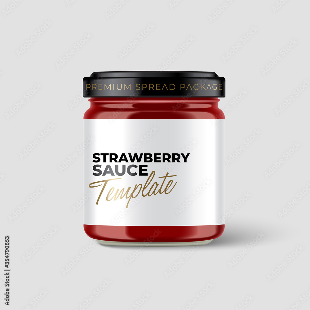Jam Jar Collection : Premium glass container with label template ...