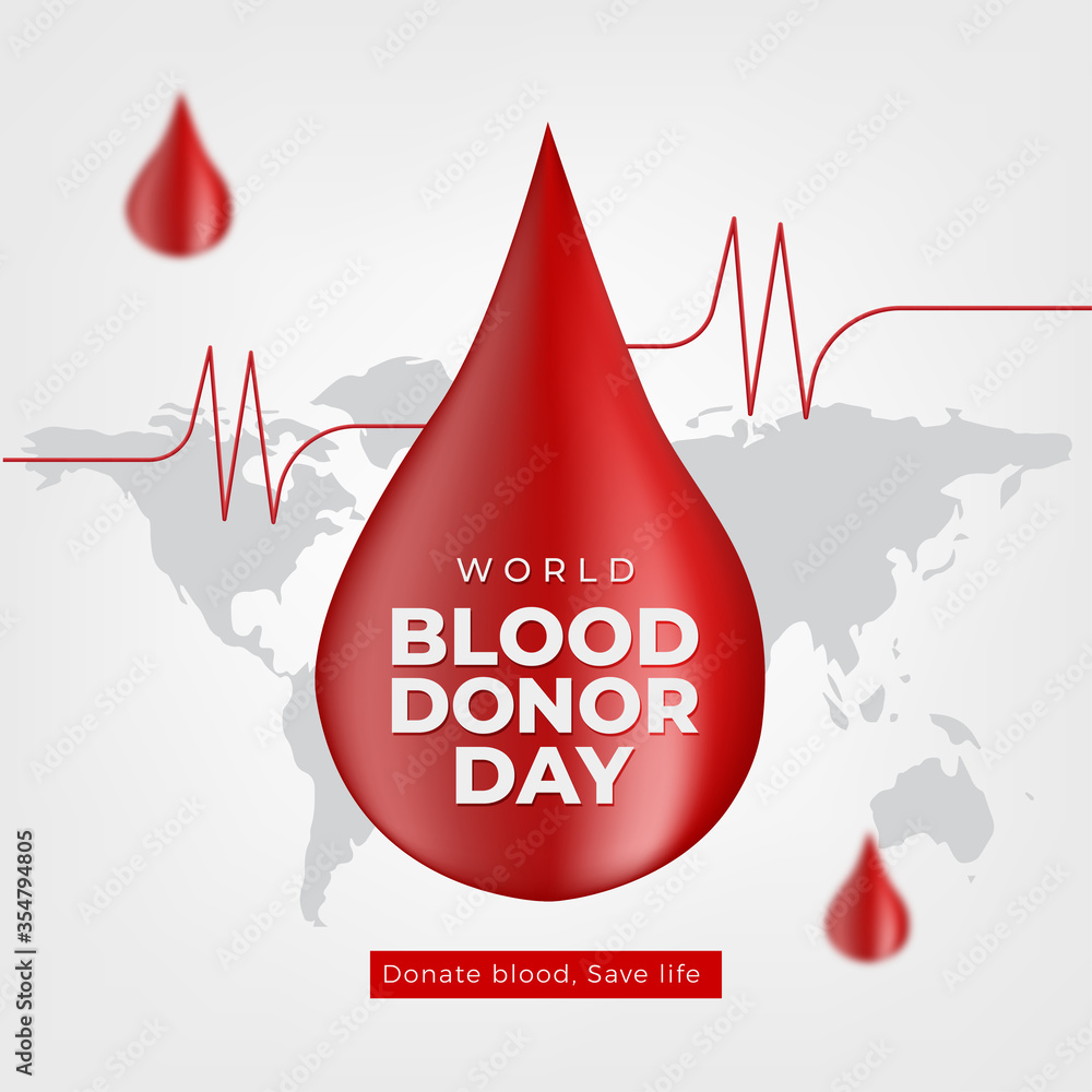 World Blood Donor Day Blood Drop Template Stock Vector | Adobe Stock