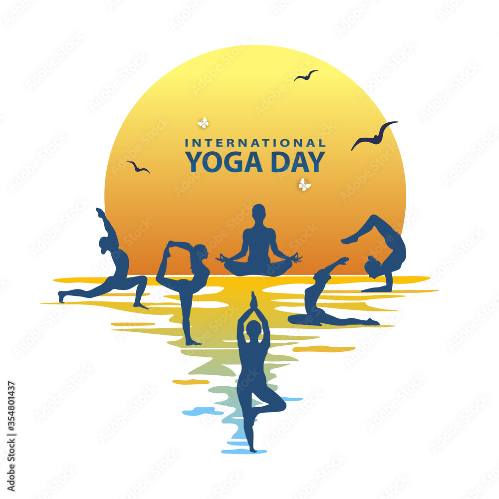 21 june-international yoga day,paper cut yoga body posture, human ...