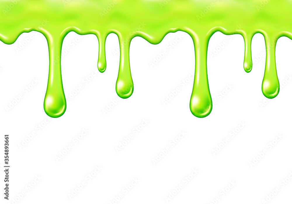 Slime drip seamless pattern isolated on transparent background. Green ...