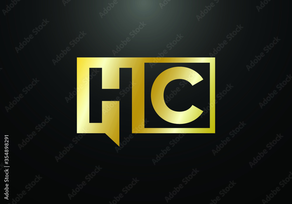 Initial Monogram Letter H C Logo Design Vector Template. HC Letter Logo ...