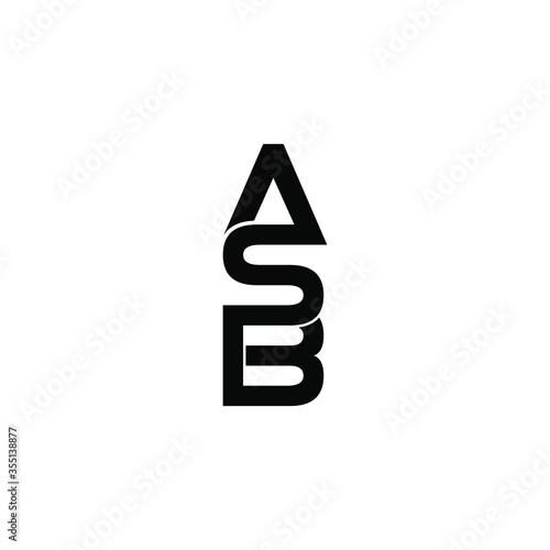 asb letter original monogram logo design Stock Vector | Adobe Stock