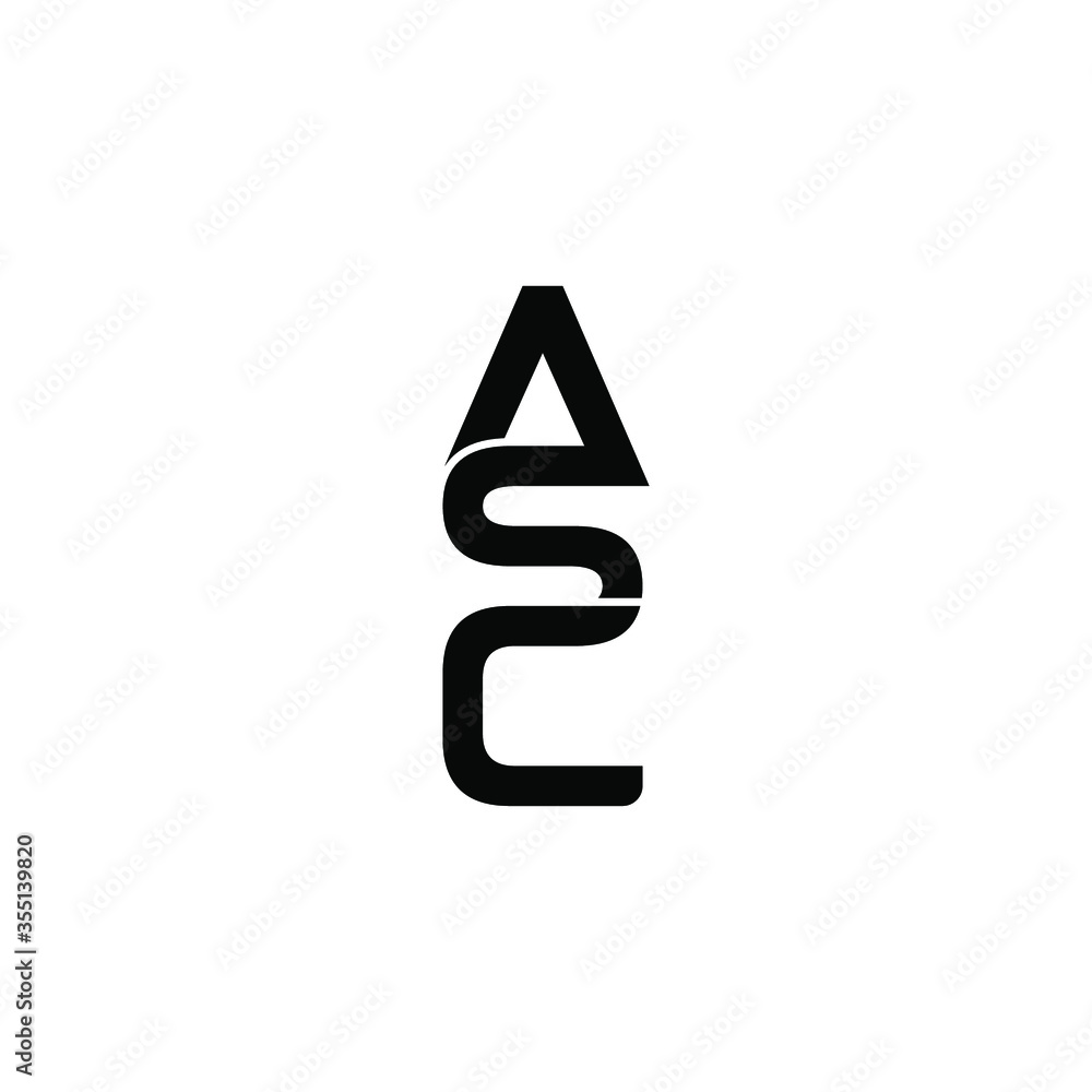 asc letter original monogram logo design Stock Vector | Adobe Stock