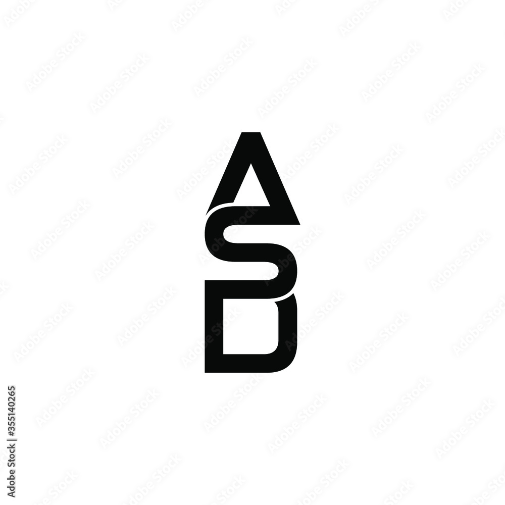 asd letter original monogram logo design Stock Vector | Adobe Stock