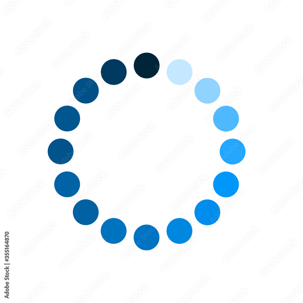 Circle loader. Wait load spinning circle preloader website template ...