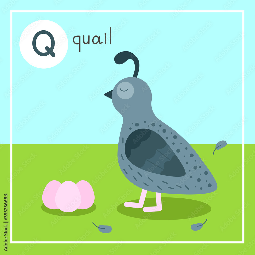 Cute animal alphabet for ABC book. Vector illustration of cartoon ...