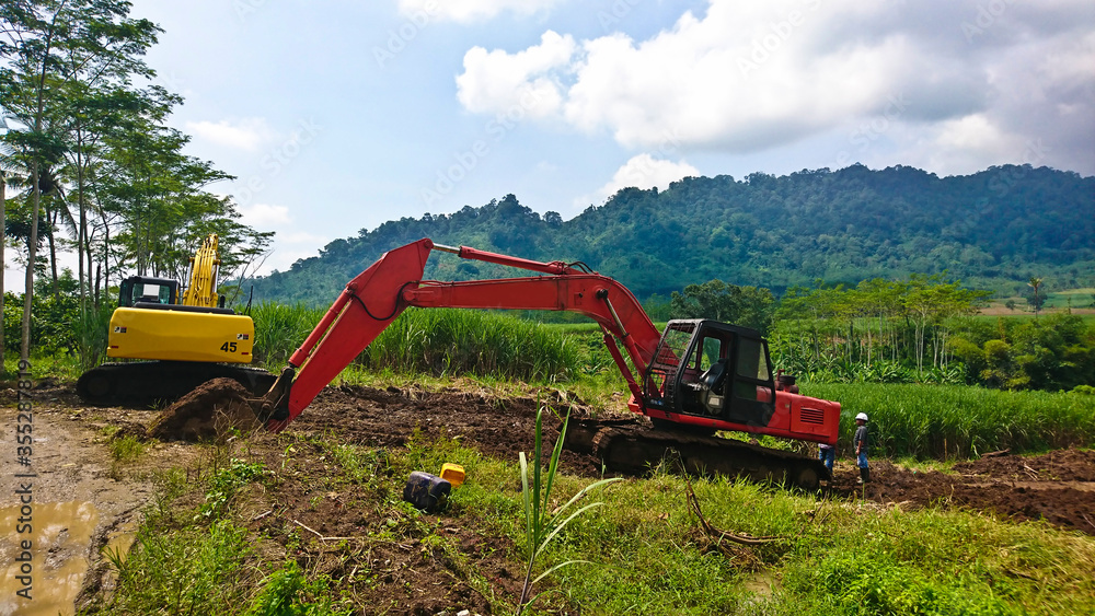 excavator, construction, ground, project, site, dig, industry ...
